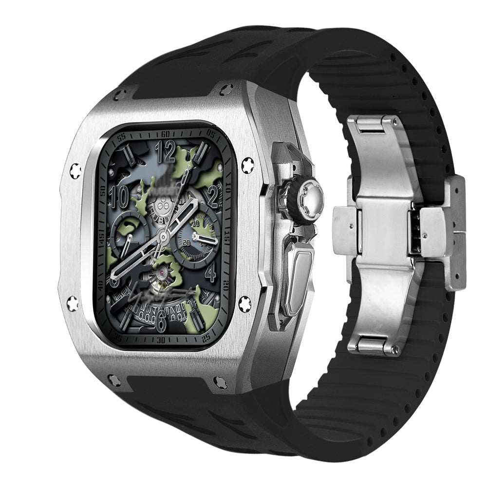 AstraGuard Titanium Case and Fluor Rubber Band for Apple Watch Ultra ...