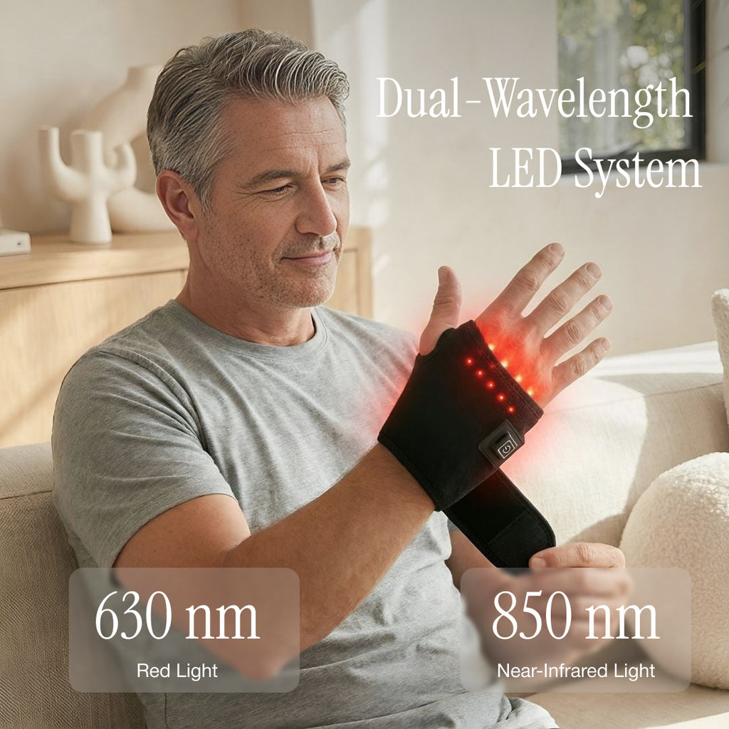 LumiThera Flex Dual-Wavelength LED Wrist Wrap – 660nm Red & 850nm Near ...