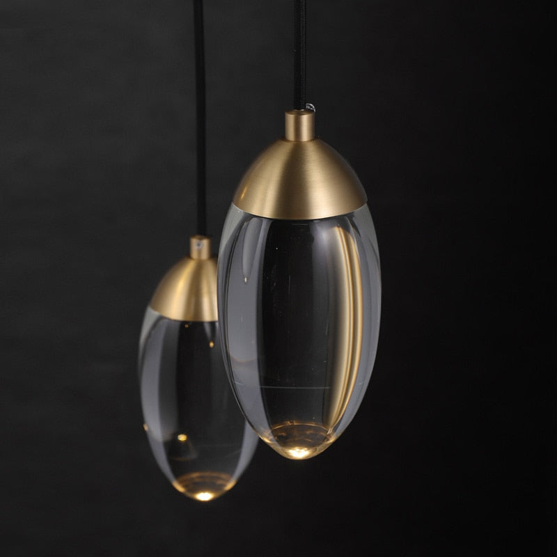 Auriga Crystal Glass Pendant Light With Brass Finish – petprovac
