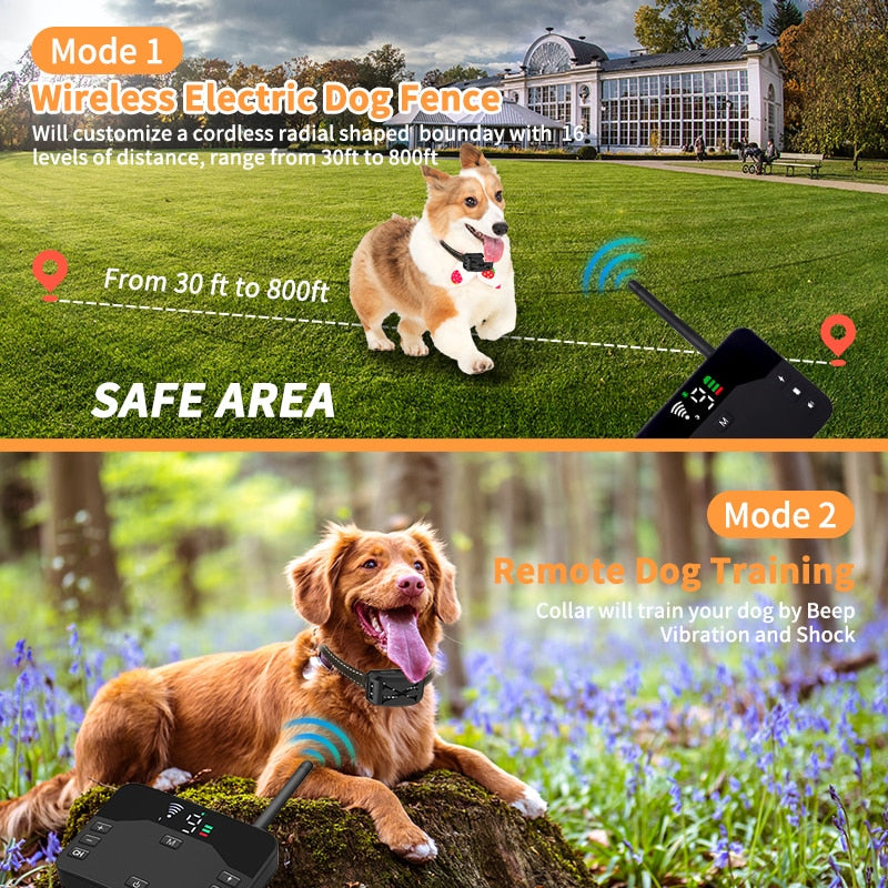 KairoGuard Wireless Dog Fence Collar With Training Modes And Waterproo ...