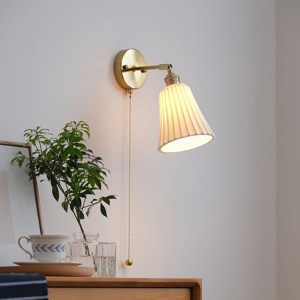 Vineara Ceramic Wall Light Elegant Minimalist Soft Glow – petprovac